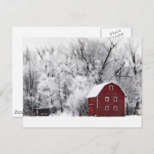 Country Winter Postcard | Zazzle