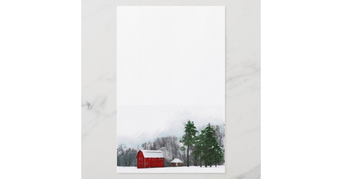 Country winter,stationary stationery | Zazzle