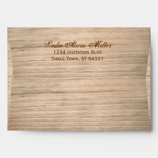 Country Wooden Rustic Envelope | Zazzle