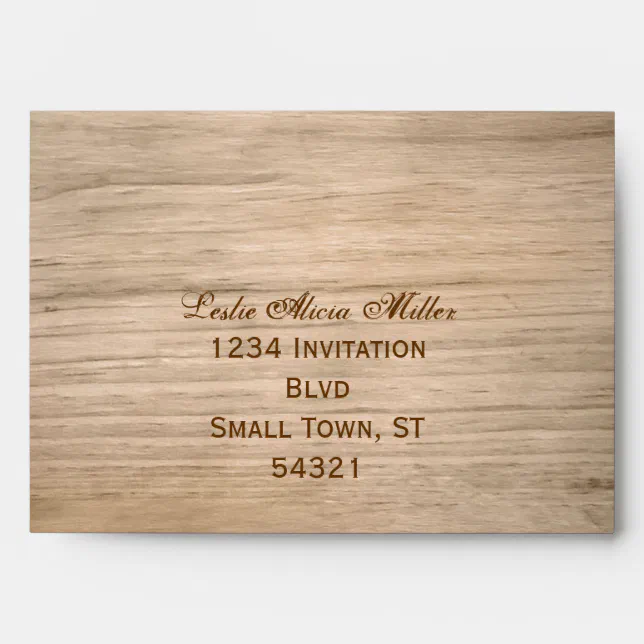 Country Wooden Rustic Envelope | Zazzle