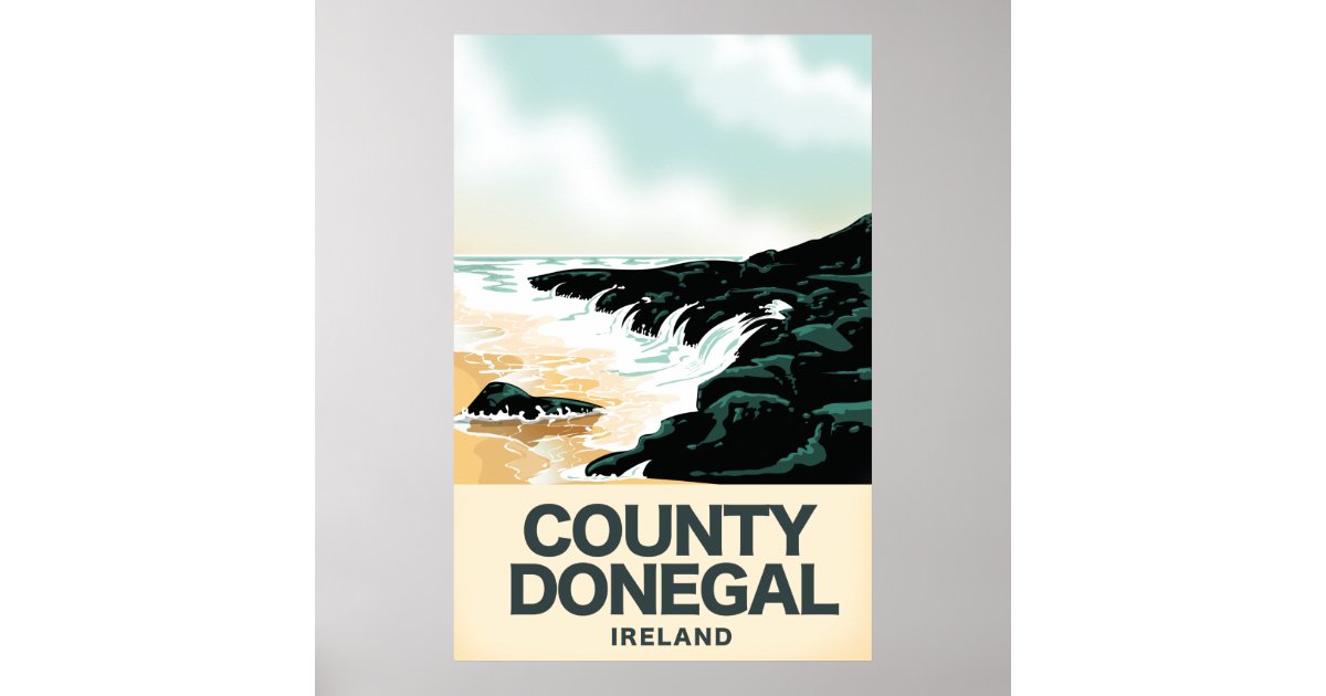 County Donegal Seaside travel poster | Zazzle