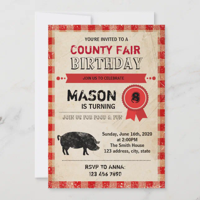 County Fair birthday invitation | Zazzle