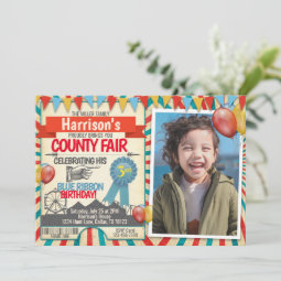 County Fair Birthday Party Invitation Invite | Zazzle