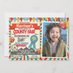County Fair Birthday Party Invitation Invite | Zazzle