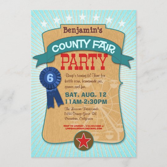 County Fair Party Invitation | Zazzle.com