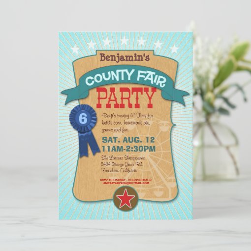 County Fair Party Invitation | Zazzle