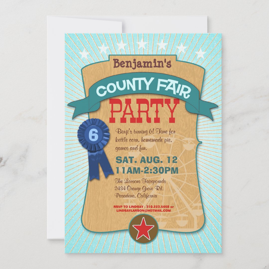 County Fair Party Invitation | Zazzle