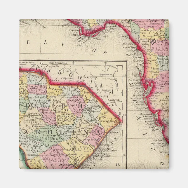 County Map Of Florida Magnet | Zazzle