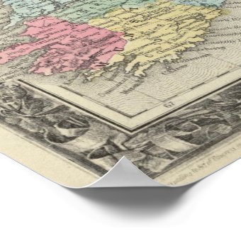 County Map Of Scotland Poster | Zazzle