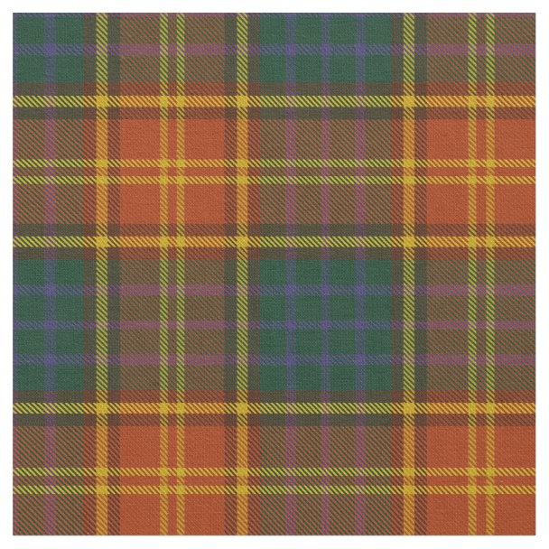 Jones Tartan Print Fabric | Zazzle.com