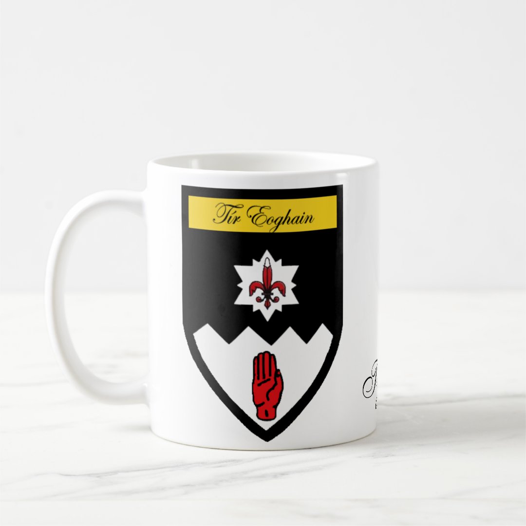 County Tyrone Map & Crest Mugs | Zazzle