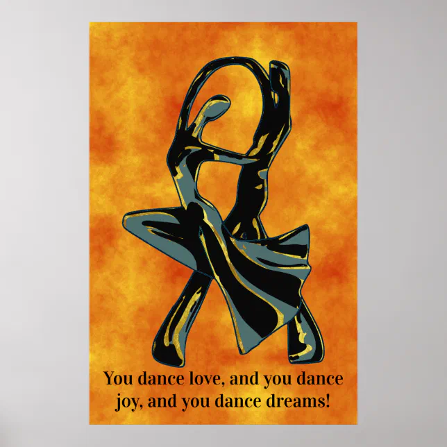 Couple dancing in the night poster | Zazzle