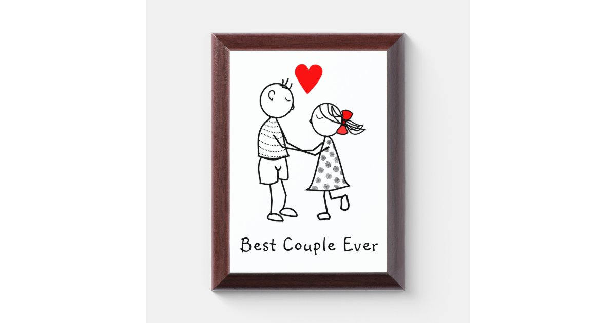 Couple Gift Award Plaque Text - Best Couple Ever | Zazzle