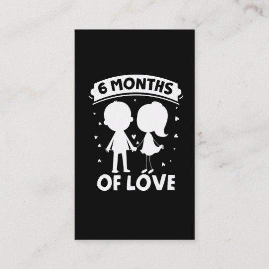 Couple Love Relationship Celebration 6 Months Business Card | Zazzle.com