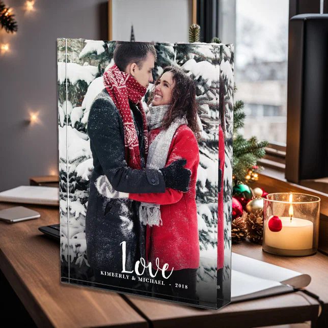 Couple Love script text overlay custom photo | Zazzle