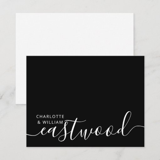 Couple Name Wedding Monogram Note Card | Zazzle