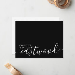Couple Name Wedding Monogram Note Card | Zazzle