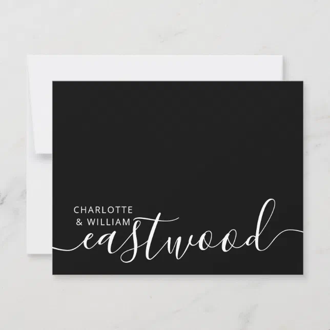Couple Name Wedding Monogram Note Card | Zazzle
