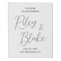 Couple Names EDITABLE COLOR Welcome Sign Canvas | Zazzle