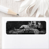 Couple Newlywed Photo Return Address Label | Zazzle