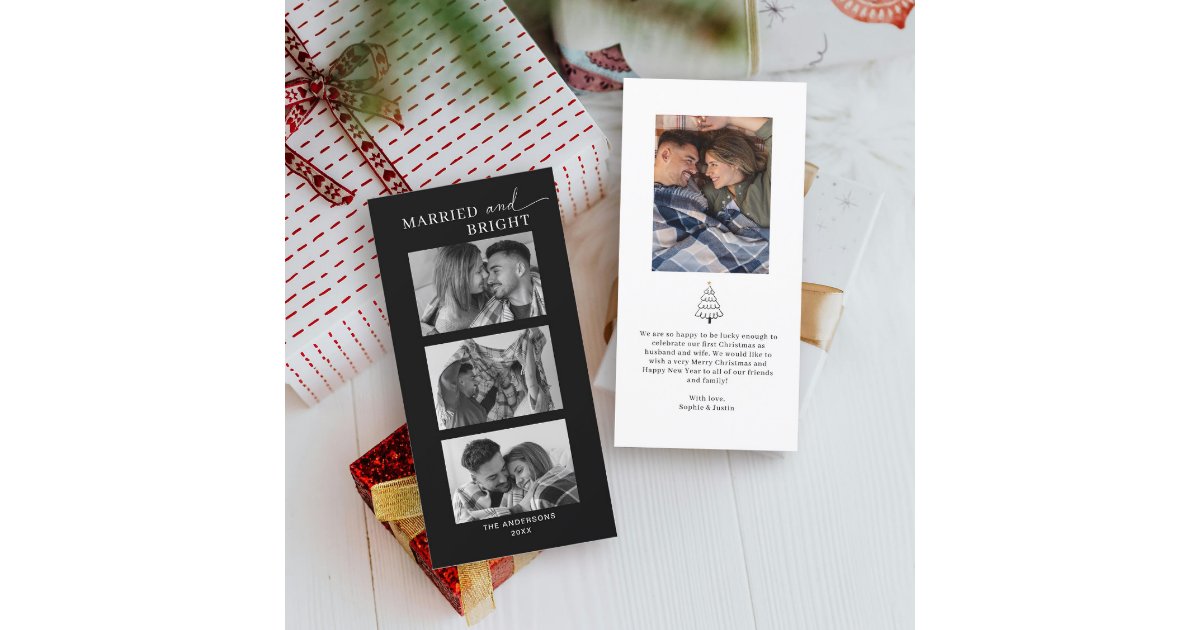 Couple Photo First Christmas Holiday Card | Zazzle