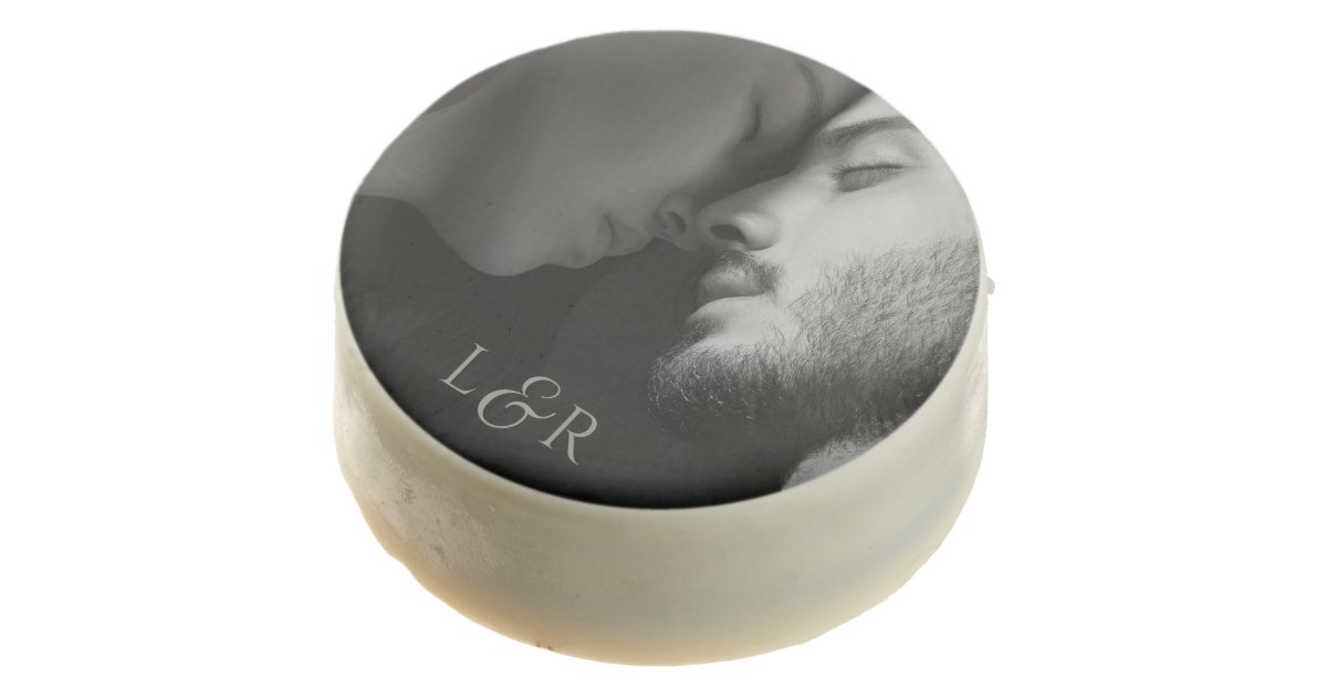 Couple Photo & Monogram Wedding Chocolate Covered Oreo | Zazzle