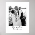 Couple Portrait Wedding Anniversary Photo Custom Poster | Zazzle