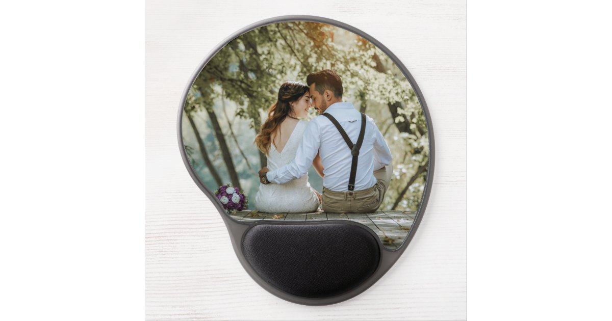 Couple Wedding Photo Add Your Favorite Picture Gel Mouse Pad | Zazzle