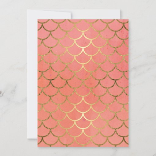 Couples Bridal Shower Geometric Scallop Shell Gold Invitation | Zazzle