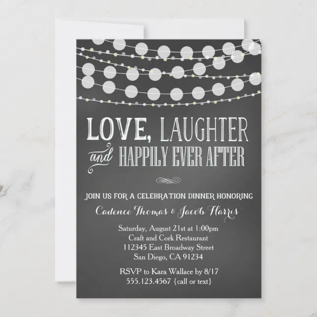 Couples Celebration Dinner Party Invitation | Zazzle