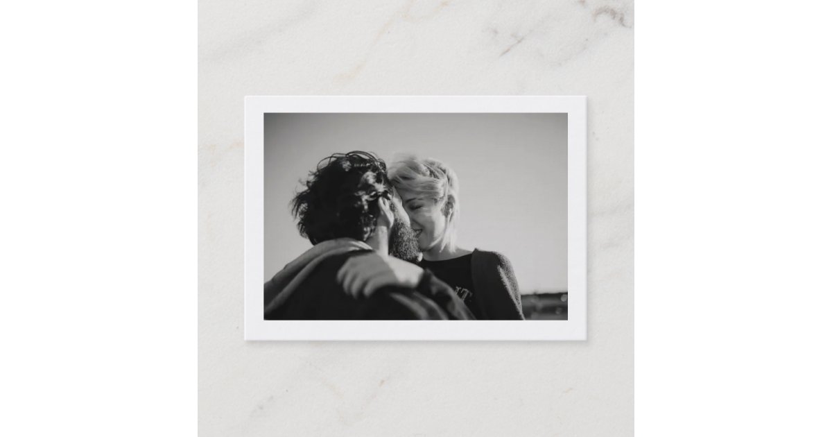 Couple's Engagement Photo Calling Card | Zazzle