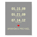 Couples Key Dates Poster | Zazzle