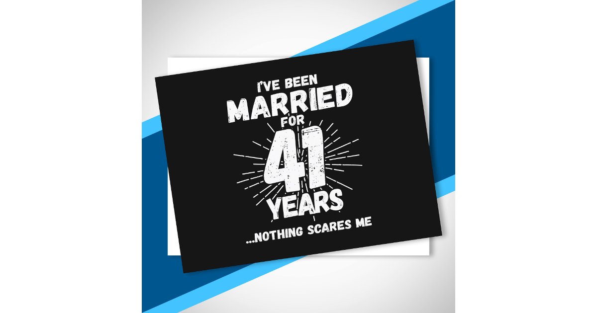 Couples Married 41 Years Funny 41st Anniversary Postcard | Zazzle