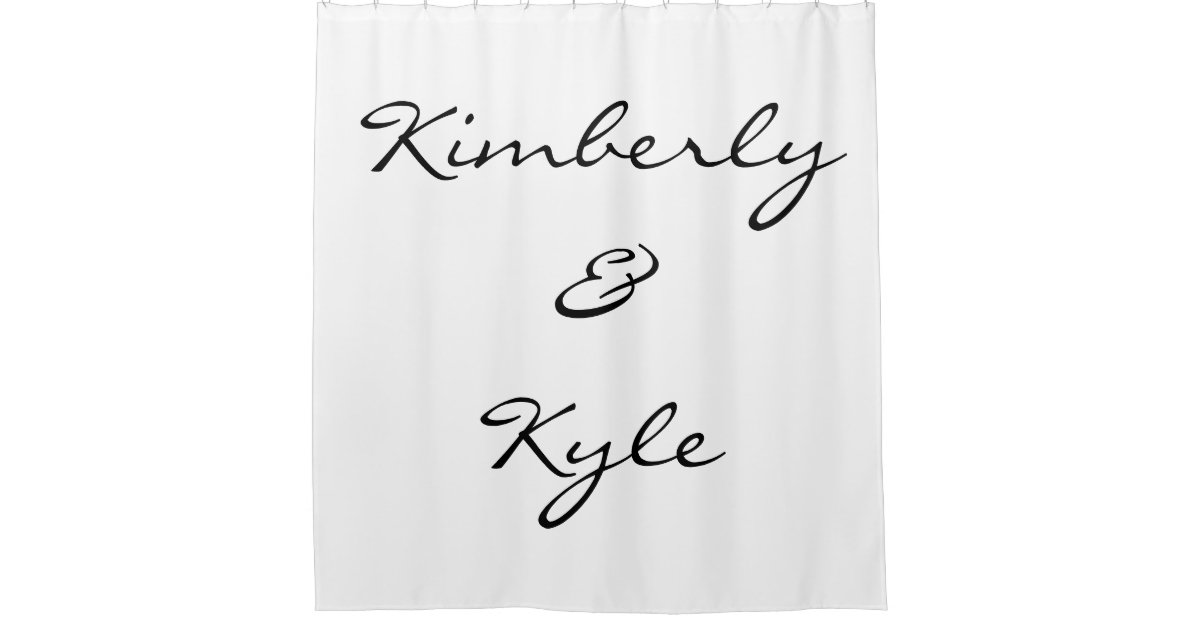 Couples Name Shower Curtain Zazzle