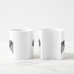 Couples nesting coffee mugs with heart design | Zazzle