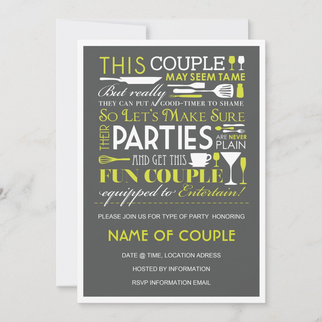 Couples Party Invitation | Zazzle