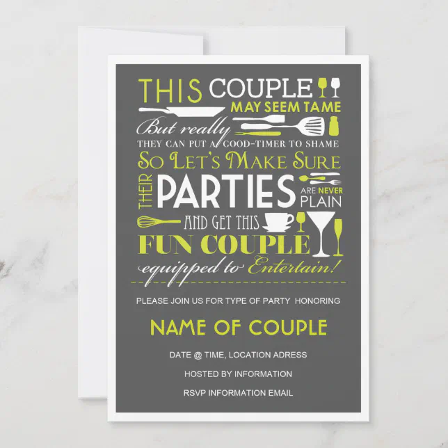 Couples Party Invitation | Zazzle