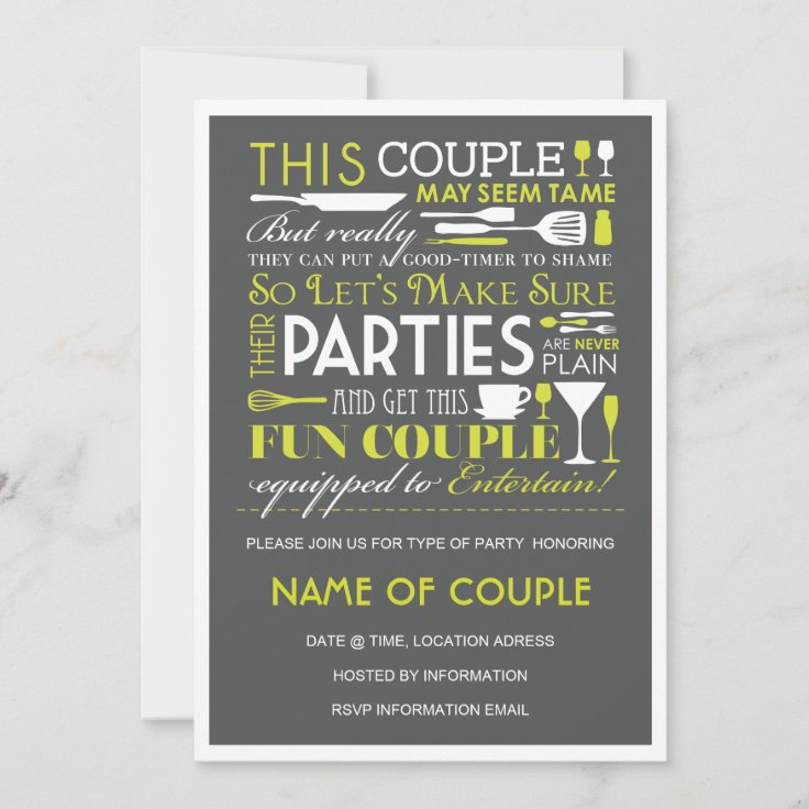 Couples Party Invitation | Zazzle