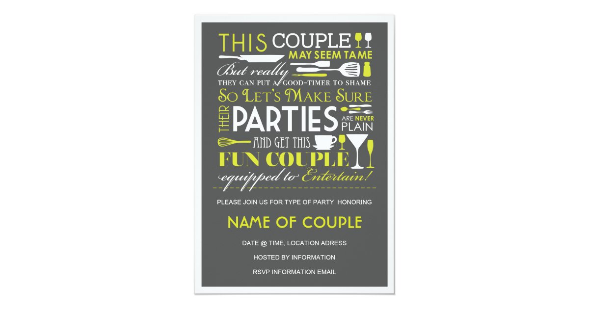 Couples Party Invitation | Zazzle.com