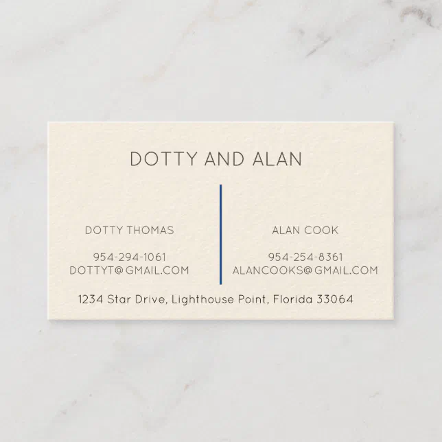 Couples Personal Calling/ Business Card | Zazzle