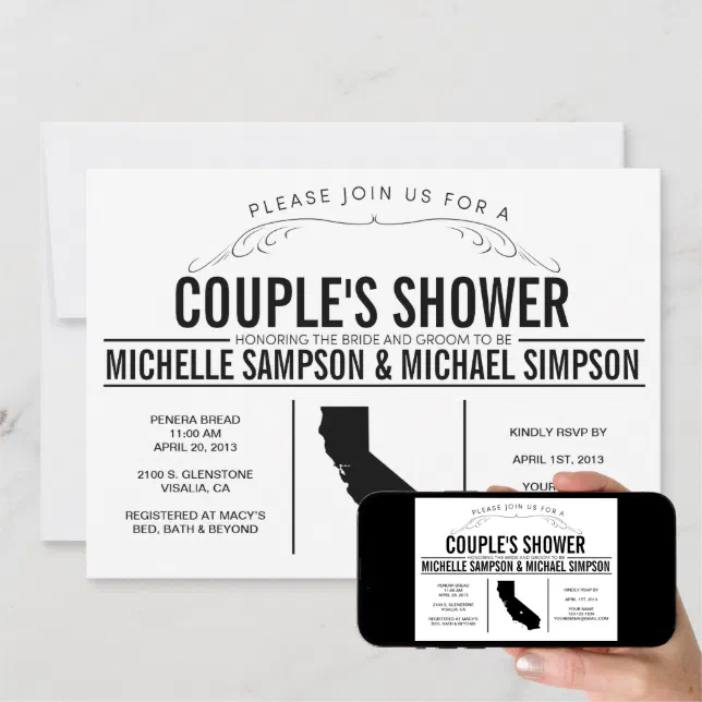 Couple's Shower Invitation | Zazzle