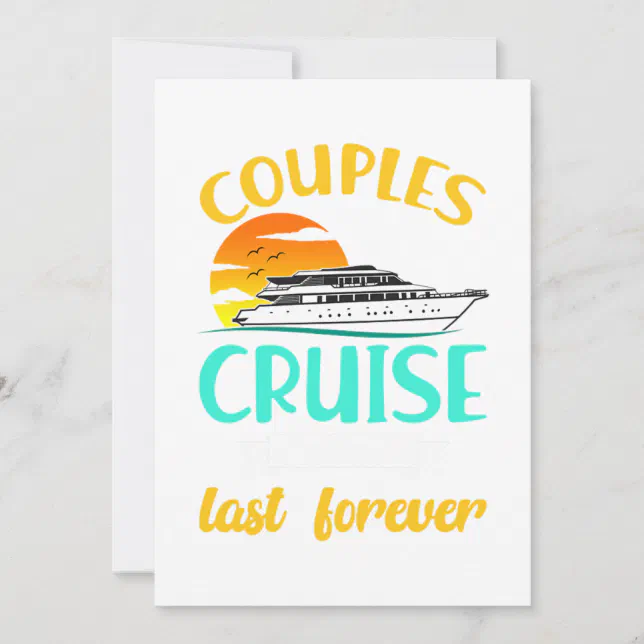 Couples That Cruise Together Cruise Ship Cruising Invitation | Zazzle