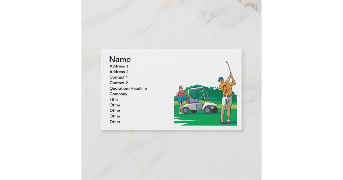 Couples That Golf Together Stay Together Business Card | Zazzle