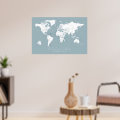 Couples Travel World Map of Where We've Been Poster | Zazzle
