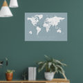 Couples Travel World Map of Where We've Been Poster | Zazzle