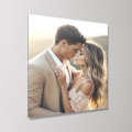 Couple's Wedding or Engagement Photo Acrylic Photo Tile | Zazzle