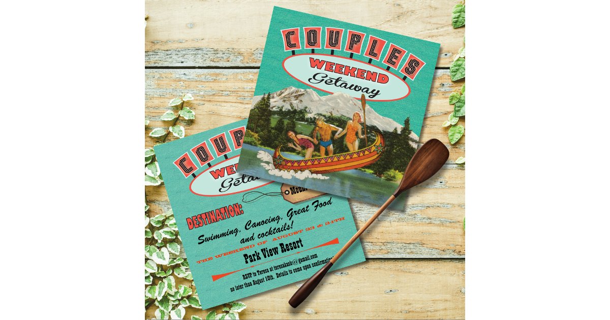 Couples Weekend Getaway Invitations | Zazzle