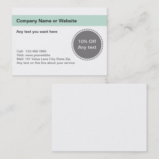 Coupon Business Cards | Zazzle