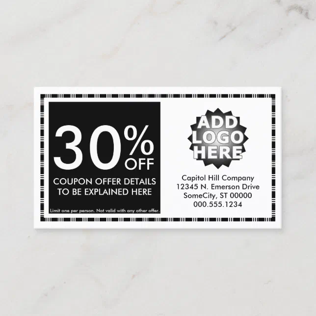 coupon. discount card | Zazzle
