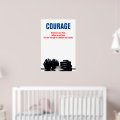 Courage Bodybuilding Training Motivational Poster | Zazzle